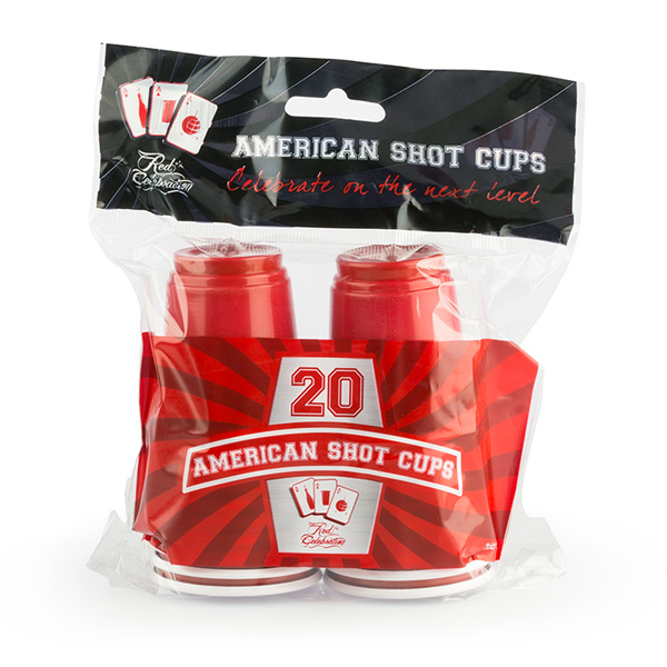 20 American Red Shot Cups slechts €1,79 | Red cups in shot glas formaat ...